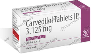 Truevedlol 3.125 MG Tablet (10): Uses, Side Effects, Price & Dosage ...