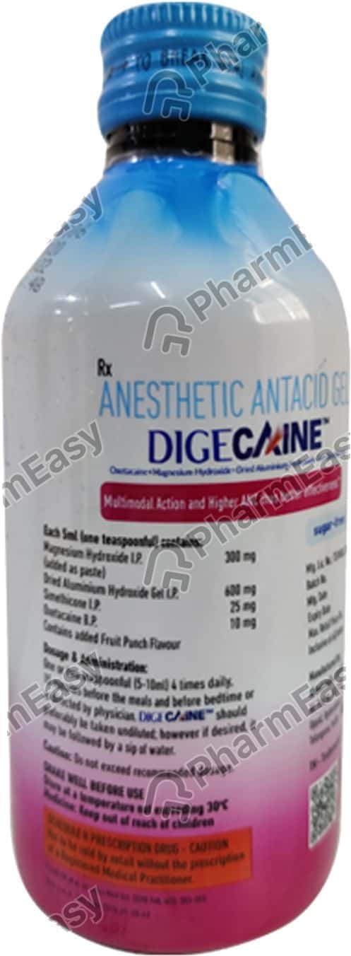 Buy Digecaine Fruit Punch Flavour Sugar Free Bottle Of 200ml Gel Online ...