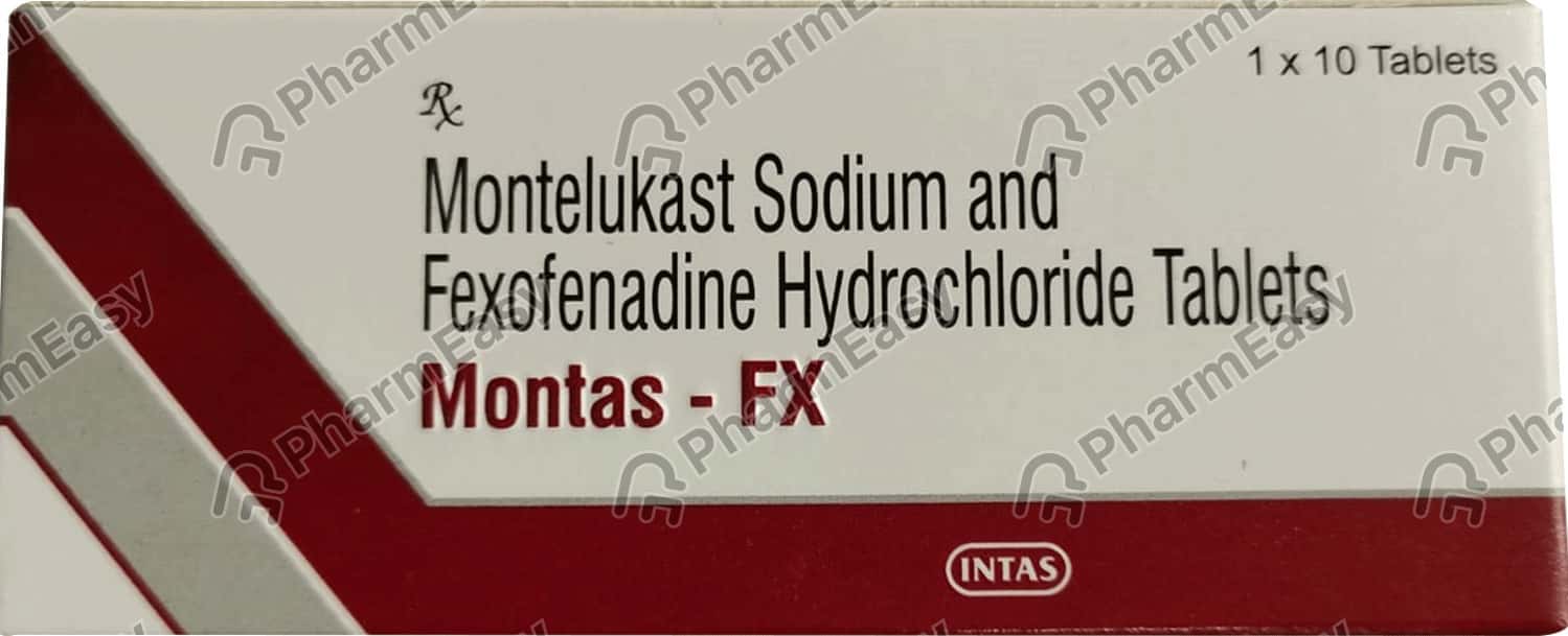 Montas Fx Strip Of 10 Tablets: Uses, Side Effects, Price & Dosage ...