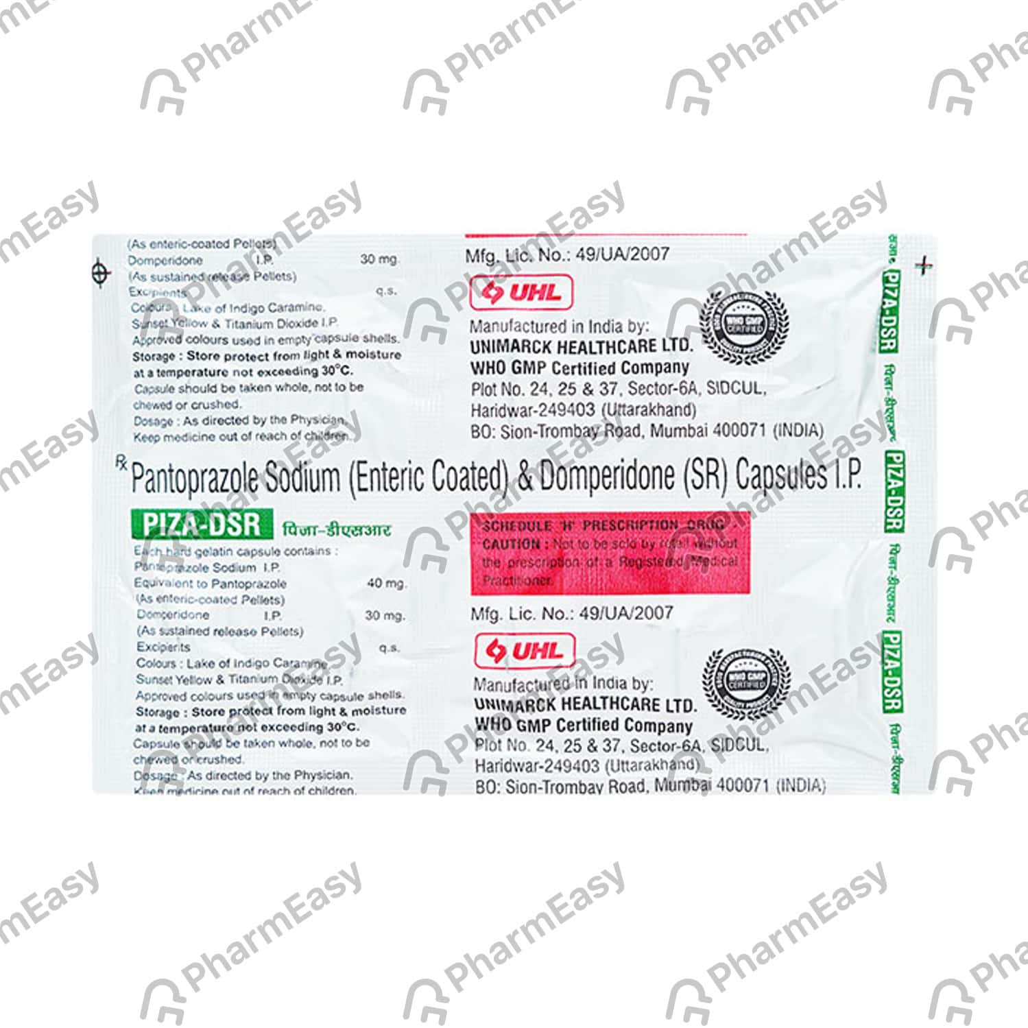 Piza Dsr Strip Of 10 Tablets: Uses, Side Effects, Price & Dosage ...