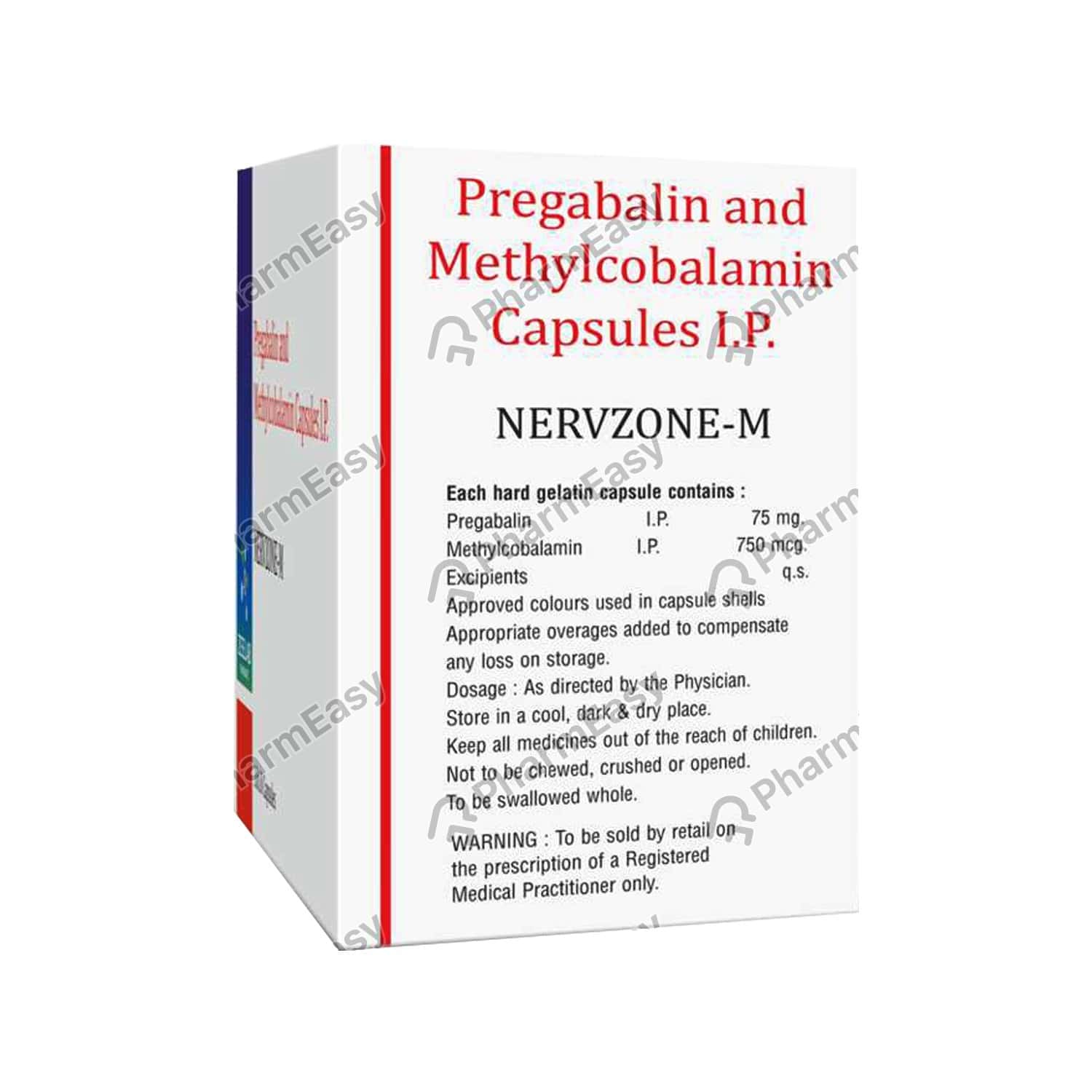 Buy Nervzone M Strip Of 10 Capsules Online at Flat 18% OFF* | PharmEasy