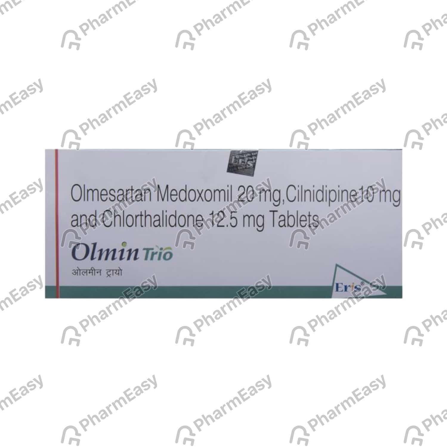 Olmin Trio 20/10/12.5mg Strip Of 15 Tablets: Uses, Side Effects, Price & Dosage | PharmEasy