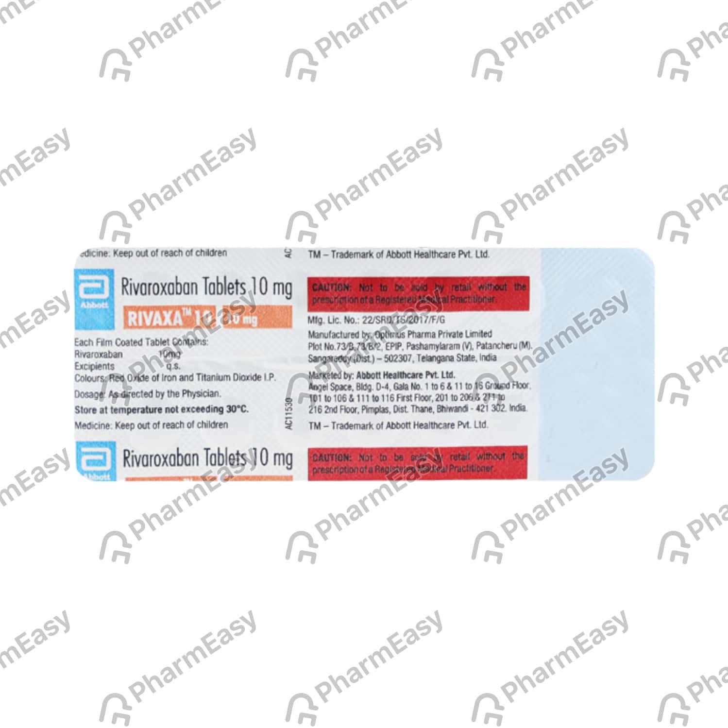 Rivaxa 10 MG Tablet (14): Uses, Side Effects, Price & Dosage | PharmEasy