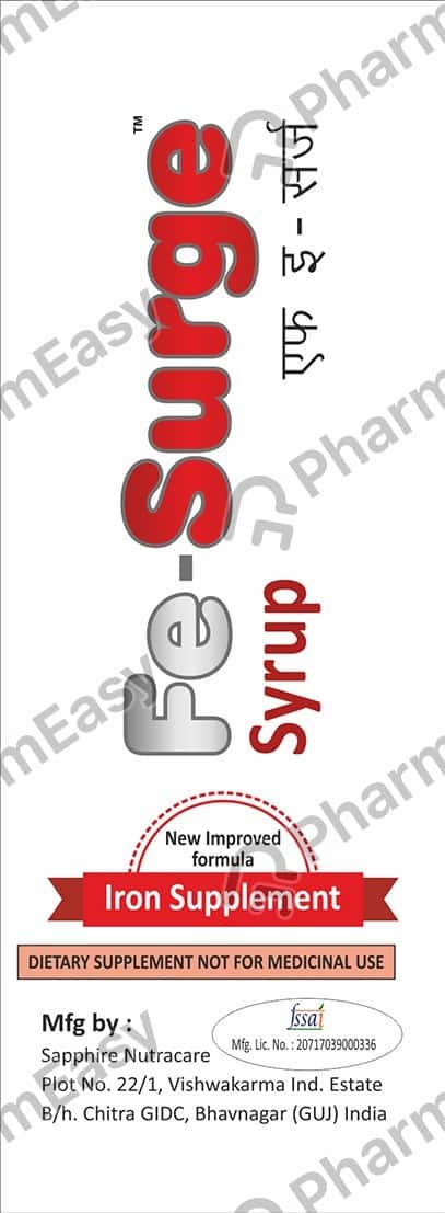 Buy Fe Surge Syrup 200ml Online at Flat 15% OFF | PharmEasy