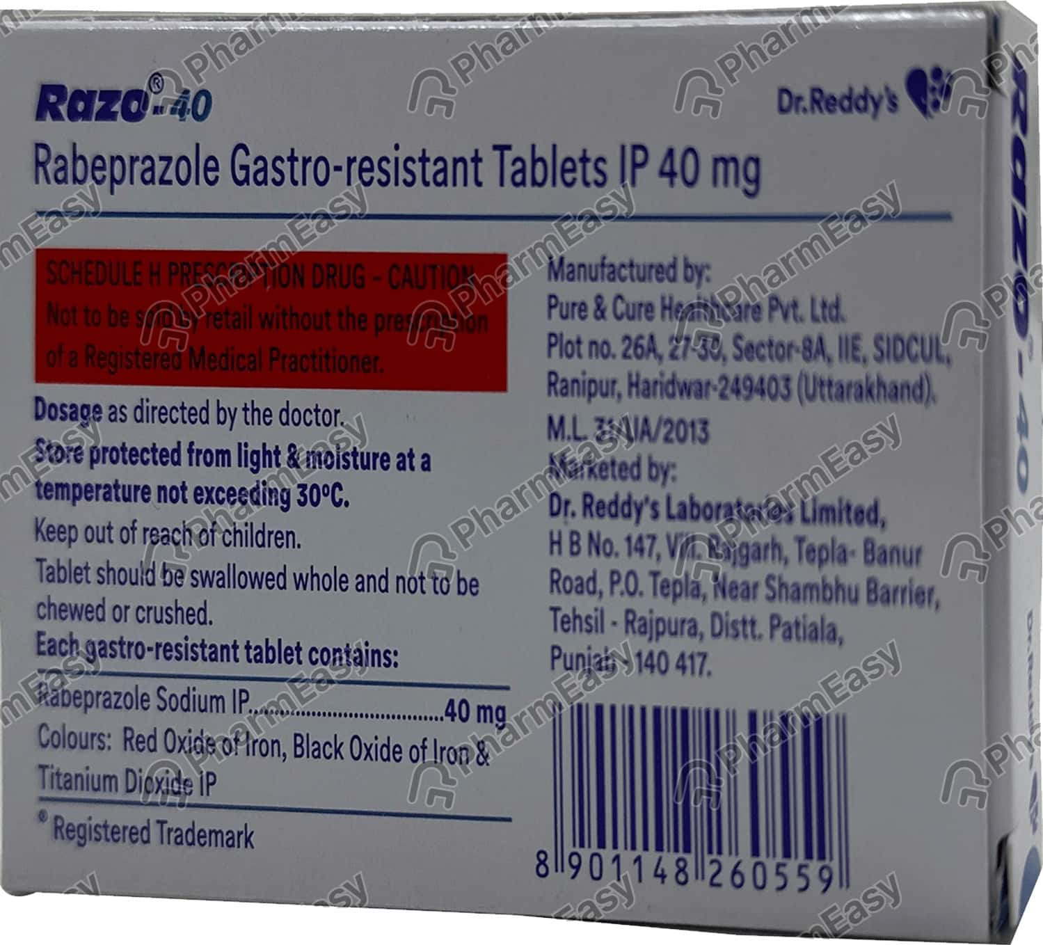 Razo 40 MG Tablet (15): Uses, Side Effects, Price & Dosage | PharmEasy