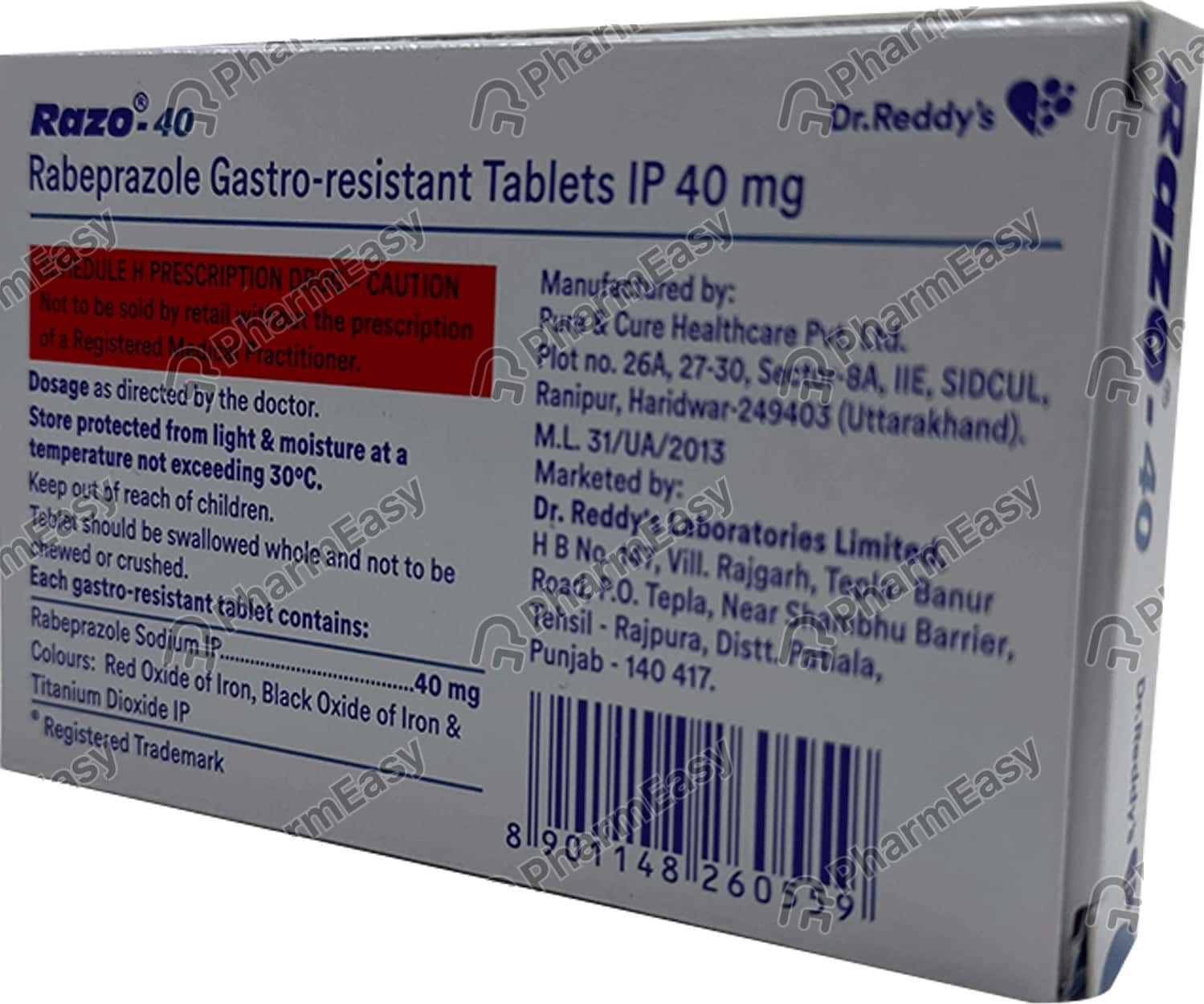 Razo 40 MG Tablet (15): Uses, Side Effects, Price & Dosage | PharmEasy