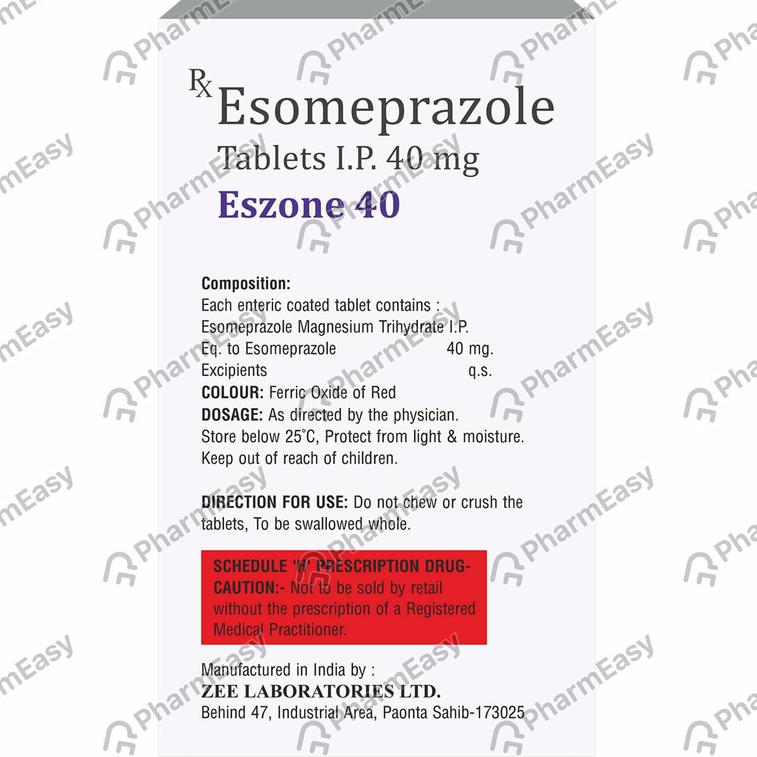 Buy Eszone 40 MG Tablet (10) Online at Flat 15% OFF | PharmEasy