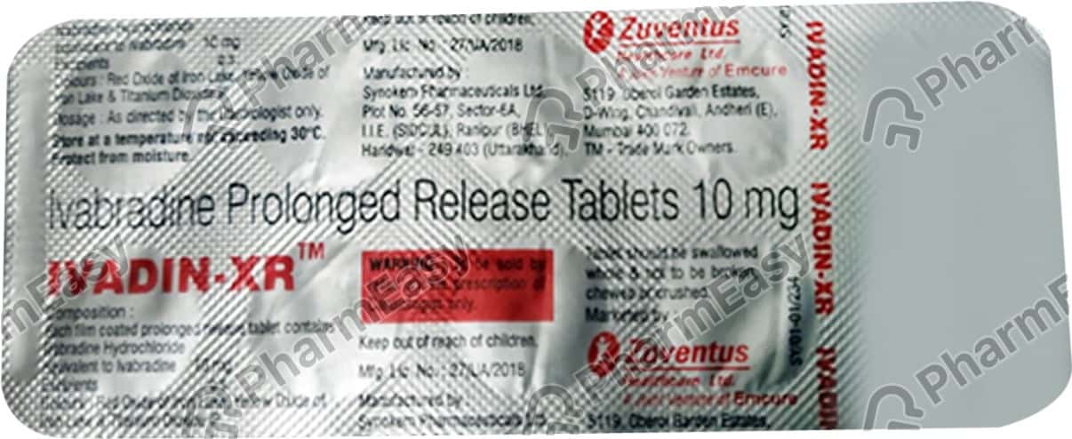 Ivabrad Od 10 MG Tablet (10): Uses, Side Effects, Price, Dosage ...
