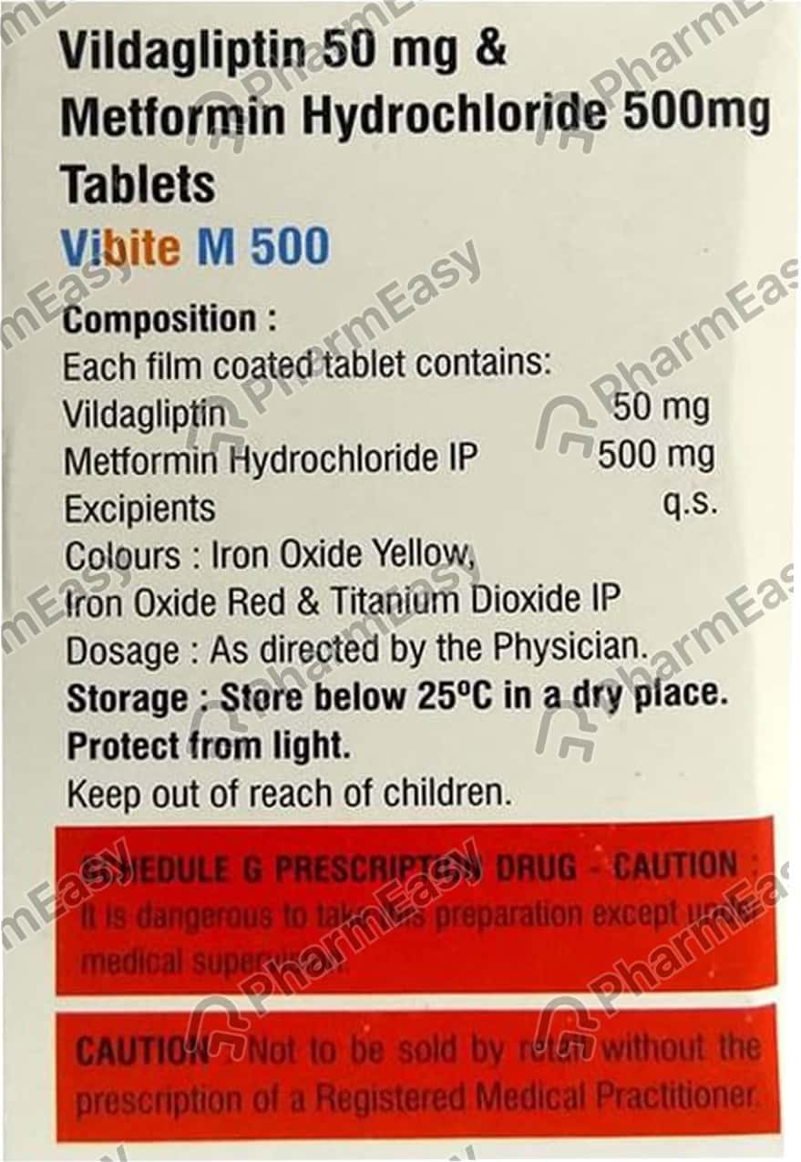 Vibite M 500mg Strip Of 15 Tablets: Uses, Side Effects, Price & Dosage ...