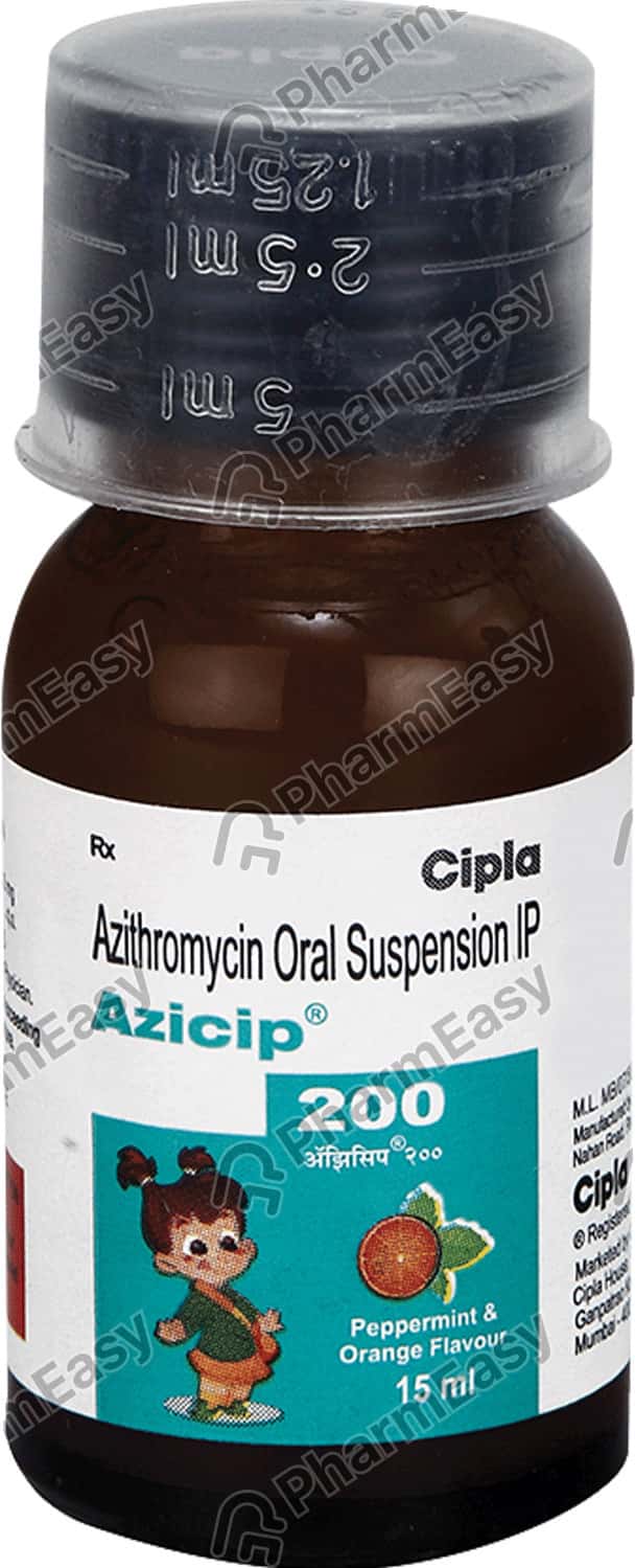 Azicip 200 MG/5ML Suspension (15): Uses, Side Effects, Price & Dosage ...