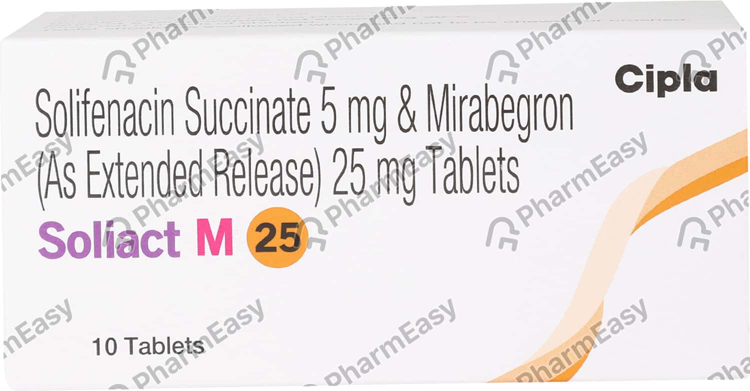 Soliact M 25mg Strip Of 10 Tablets: Uses, Side Effects, Price & Dosage ...