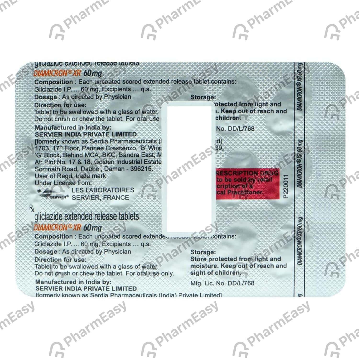 Diamicron Xr 60 MG Tablet (15): Uses, Side Effects, Price & Dosage ...