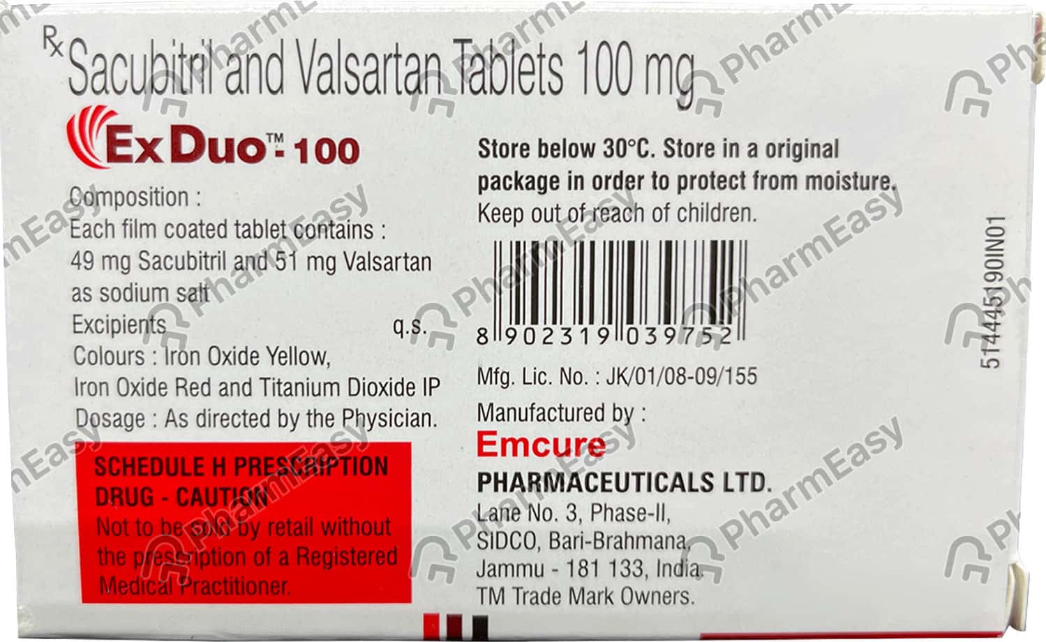 Exduo 100mg Strip Of 10 Tablets: Uses, Side Effects, Price & Dosage ...