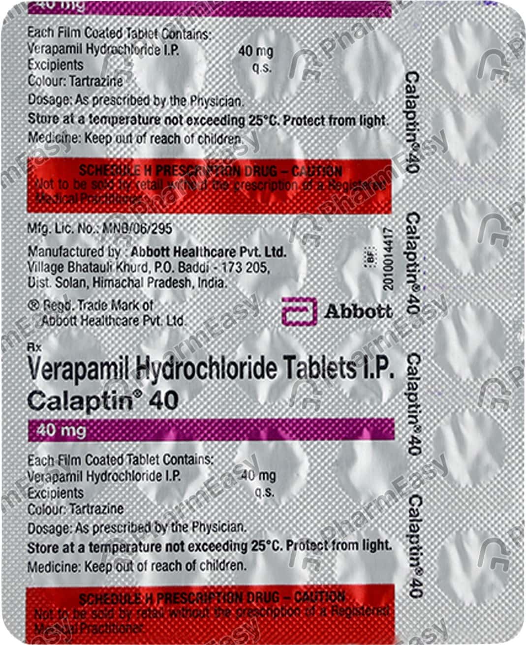 Calaptin 40 MG Tablet (30): Uses, Side Effects, Price & Dosage | PharmEasy