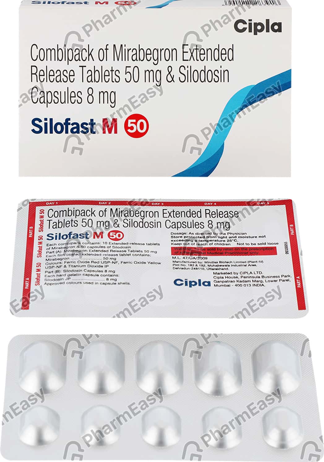 Buy Silofast M 50mg Strip Of 20 Capsule And Tablet Combikit Online at ...
