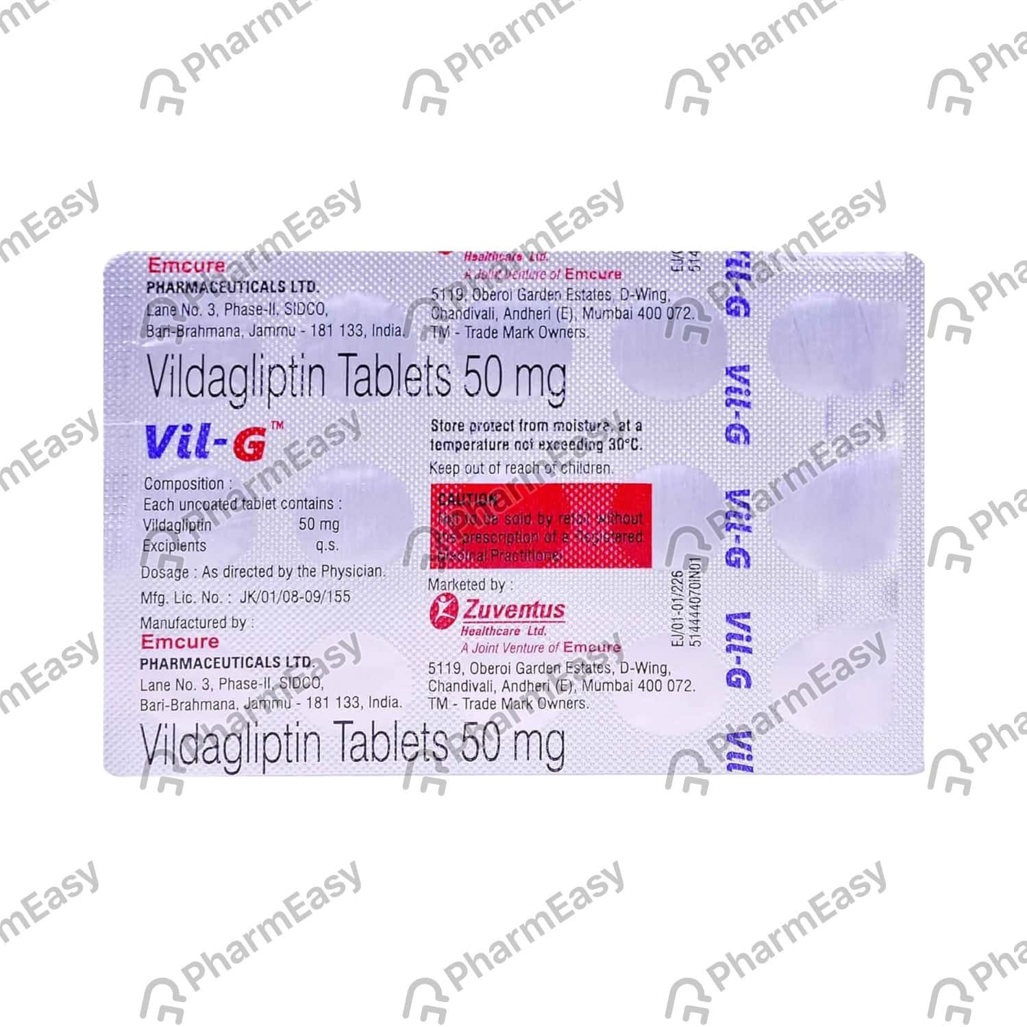 Vil G 50 MG Tablet (15): Uses, Side Effects, Price & Dosage | PharmEasy