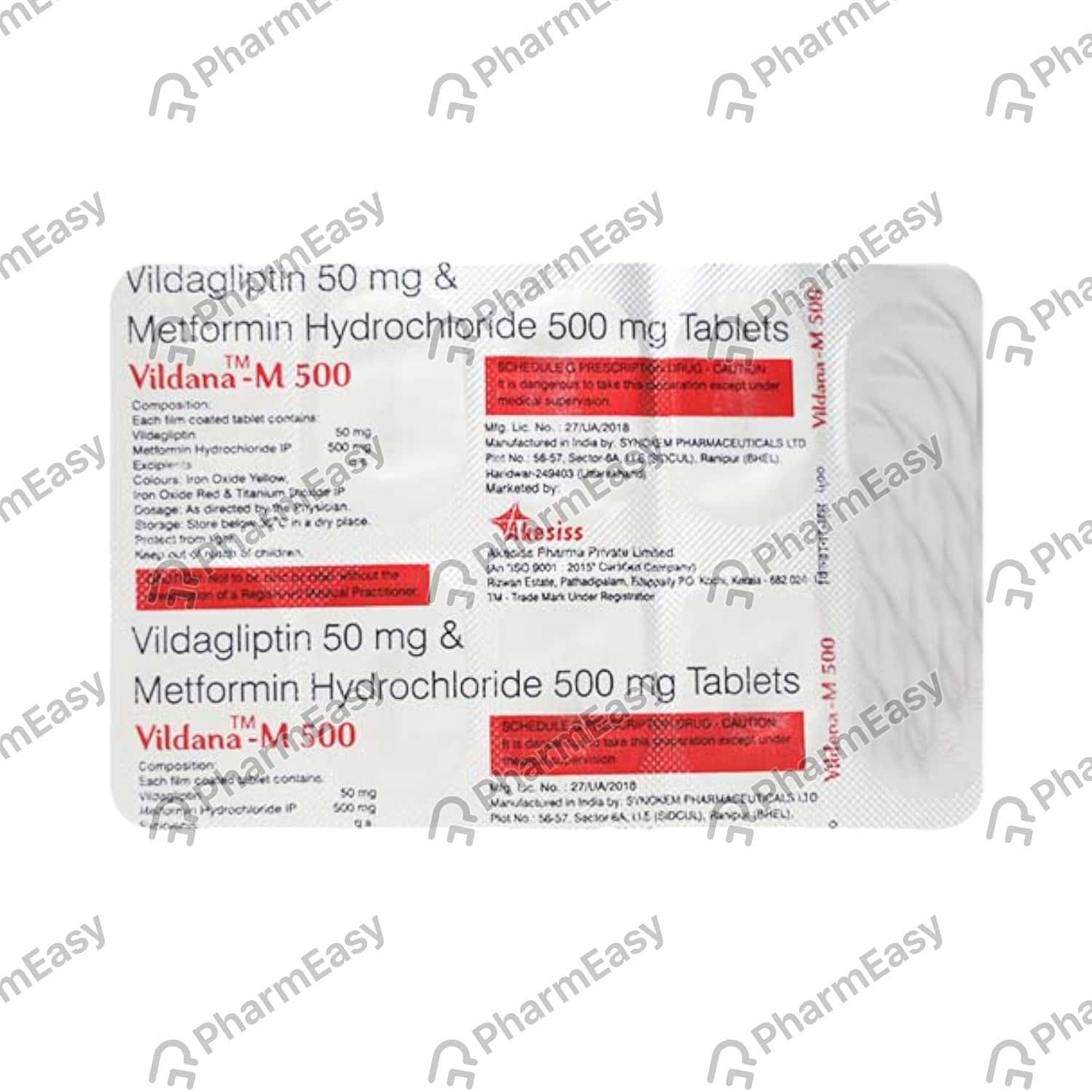 Vilna M 500mg Strip Of 10 Tablets: Uses, Side Effects, Price & Dosage ...