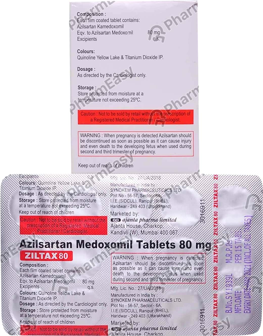 Ziltax 80 MG Tablet (15): Uses, Side Effects, Price & Dosage | PharmEasy