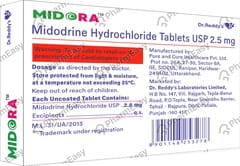 Midora 2.5 MG Tablet (30): Uses, Side Effects, Price & Dosage | PharmEasy