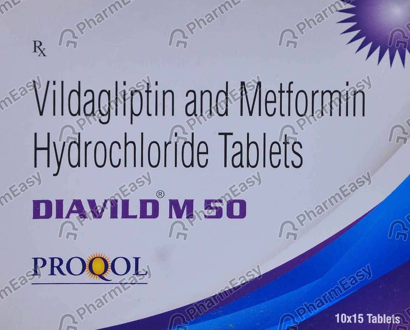 Diavild M 500mg Strip Of 15 Tablets: Uses, Side Effects, Price & Dosage ...