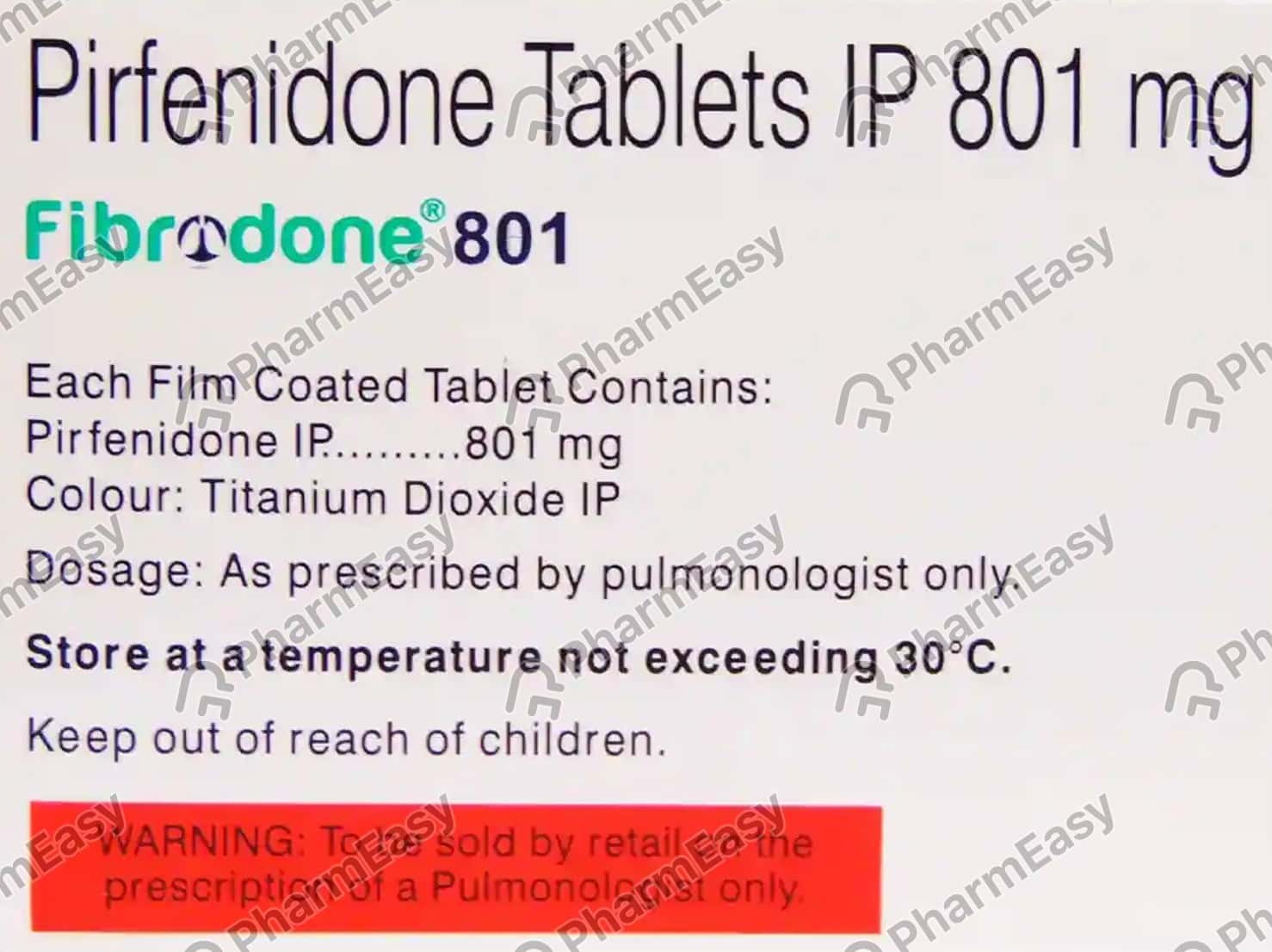 Fibrodone 801 MG Tablet (10): Uses, Side Effects, Price & Dosage ...