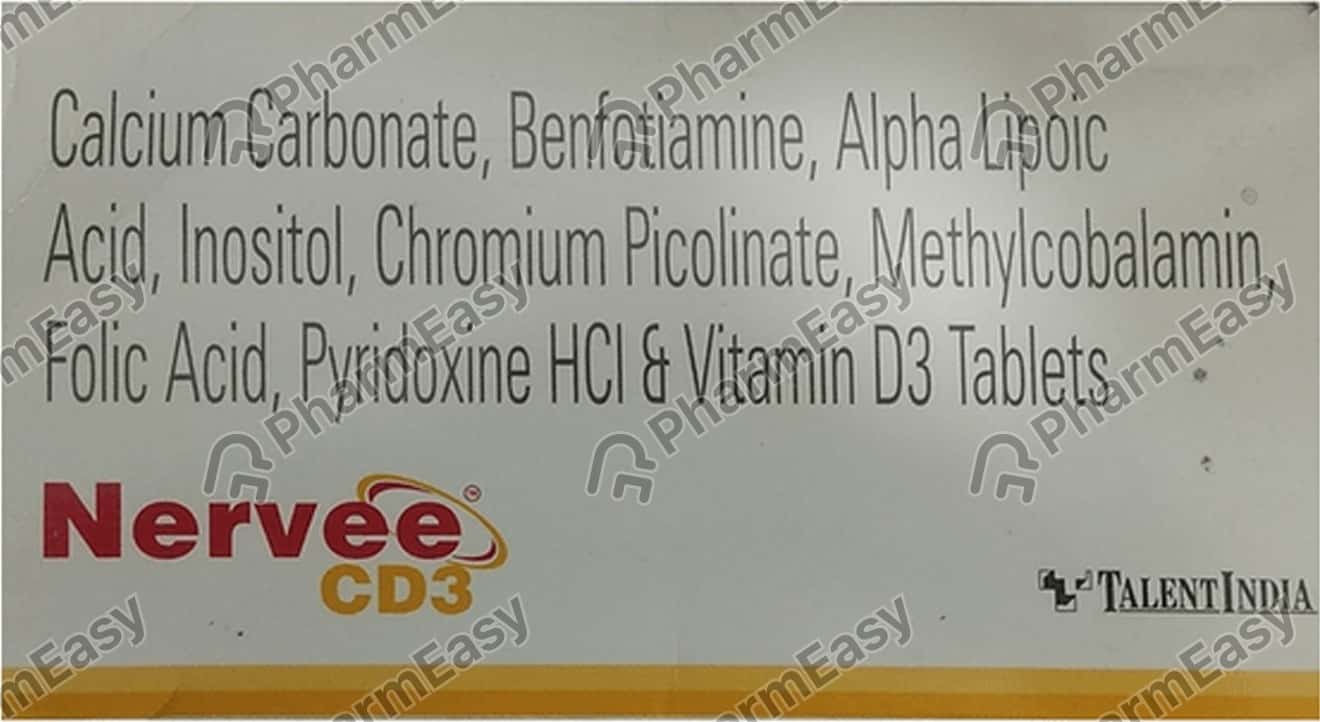 Buy Nervee Cd3 Strip Of 10 Tablets Online & Save Up to 24% at PharmEasy