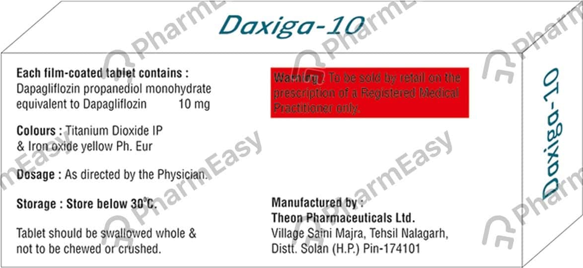 Daxiga 10 MG Tablet (10): Uses, Side Effects, Price & Dosage | PharmEasy