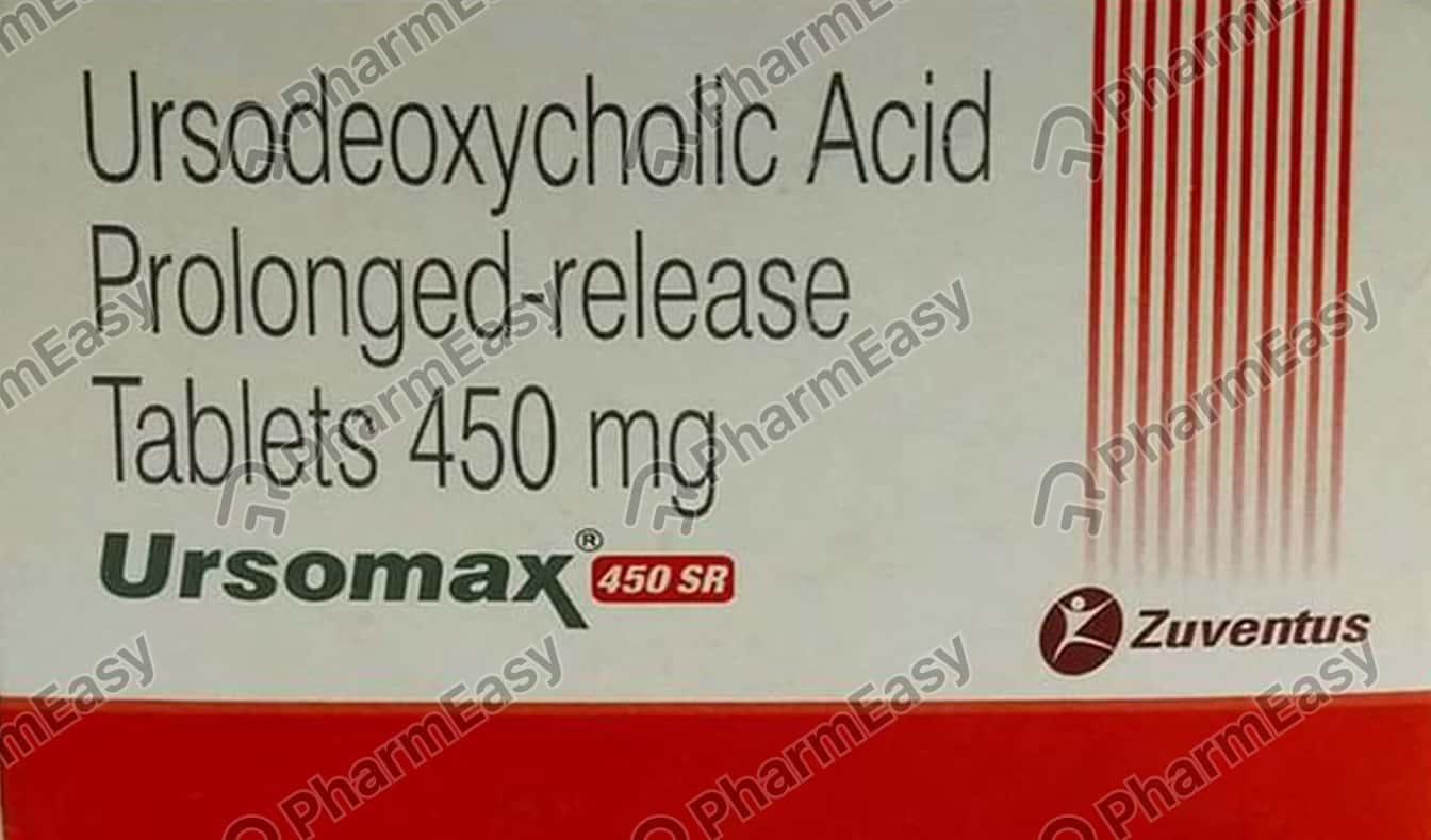 Ursomax Sr 450 MG Tablet (10): Uses, Side Effects, Price & Dosage ...