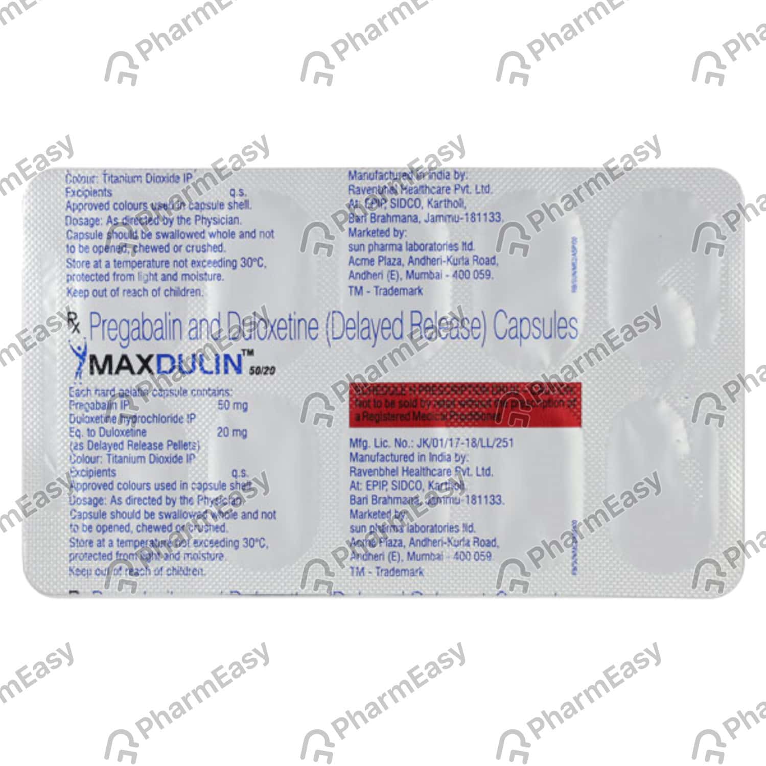 Maxdulin 50/20 Capsule: Uses, Side-effects, Price, Dosage & More Info ...