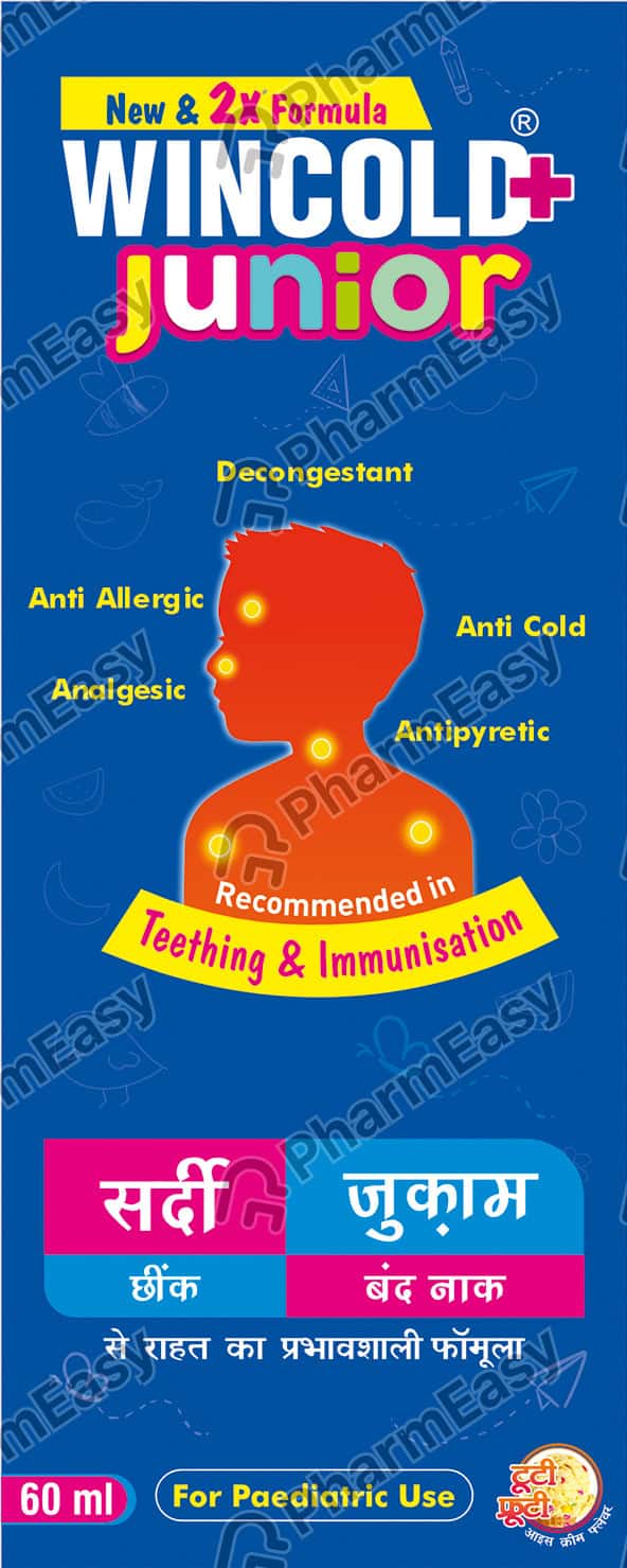 Buy Wincold Plus Junior Tutti Fruti Ice Cream Flavour Bottle Of 60ml ...