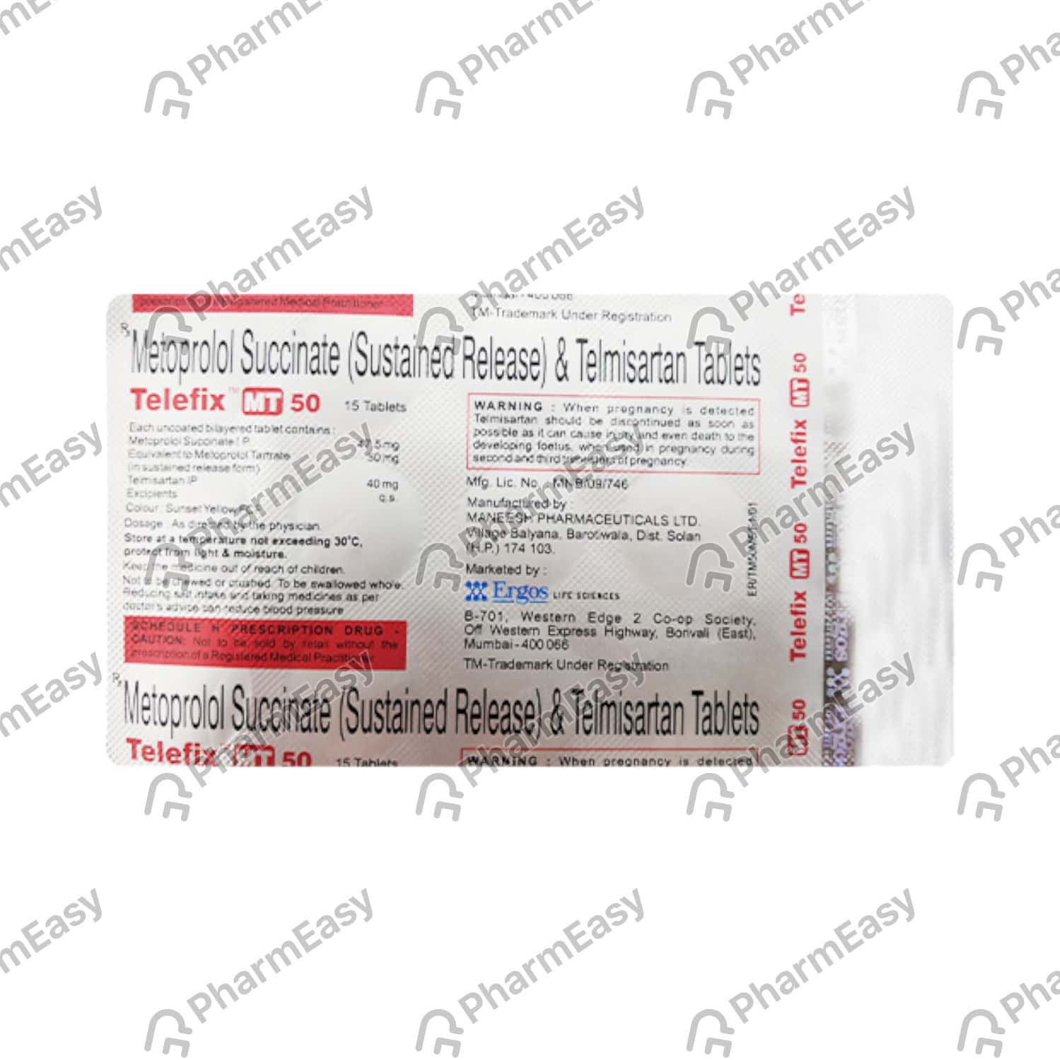 Telefix Mt 50mg Strip Of 15 Tablets: Uses, Side Effects, Price & Dosage ...