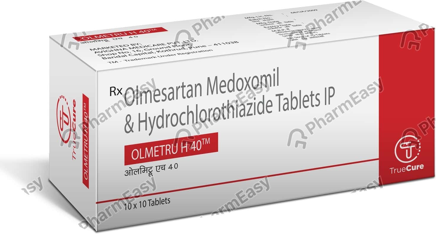 Olmetru H 40mg Strip Of 10 Tablets: Uses, Side Effects, Price & Dosage ...