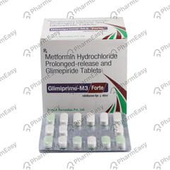 Glimiprime M 3mg Forte Strip Of 15 Tablets: Uses, Side Effects, Price ...
