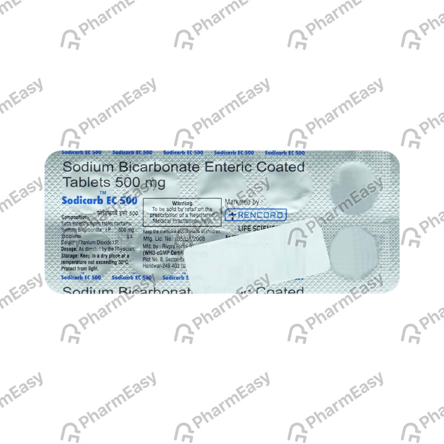 Sodicarb 500 MG Tablet (10): Uses, Side Effects, Price & Dosage | PharmEasy