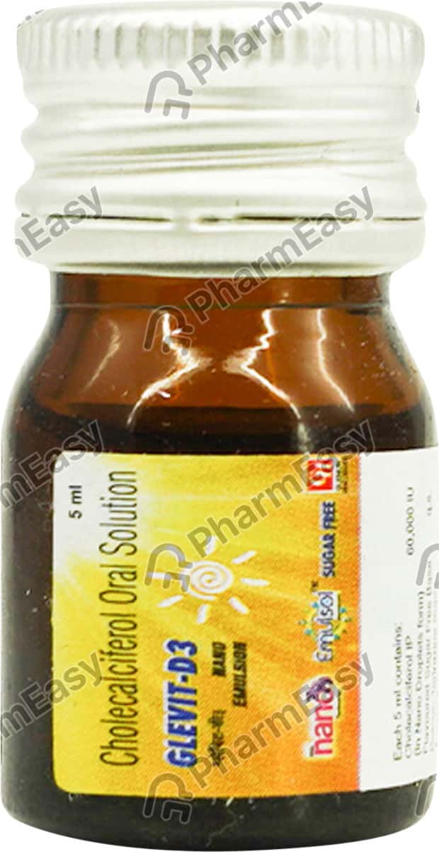 Glevit D3 60000 IU Oral Solution (5): Uses, Side Effects, Price & Dosage | PharmEasy