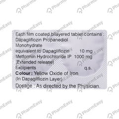Dapagold M 10/1000mg Strip Of 10 Tablets: Uses, Side Effects, Price ...