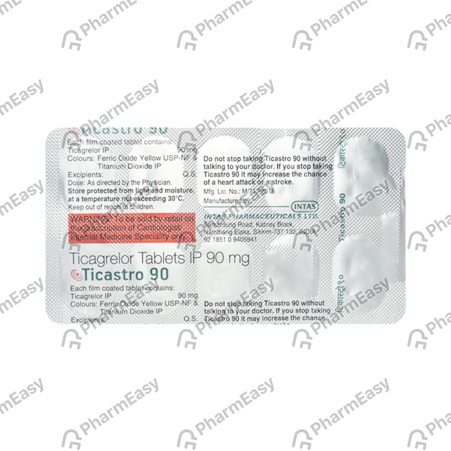 Ticastro 90 MG Tablet (10): Uses, Side Effects, Price & Dosage | PharmEasy