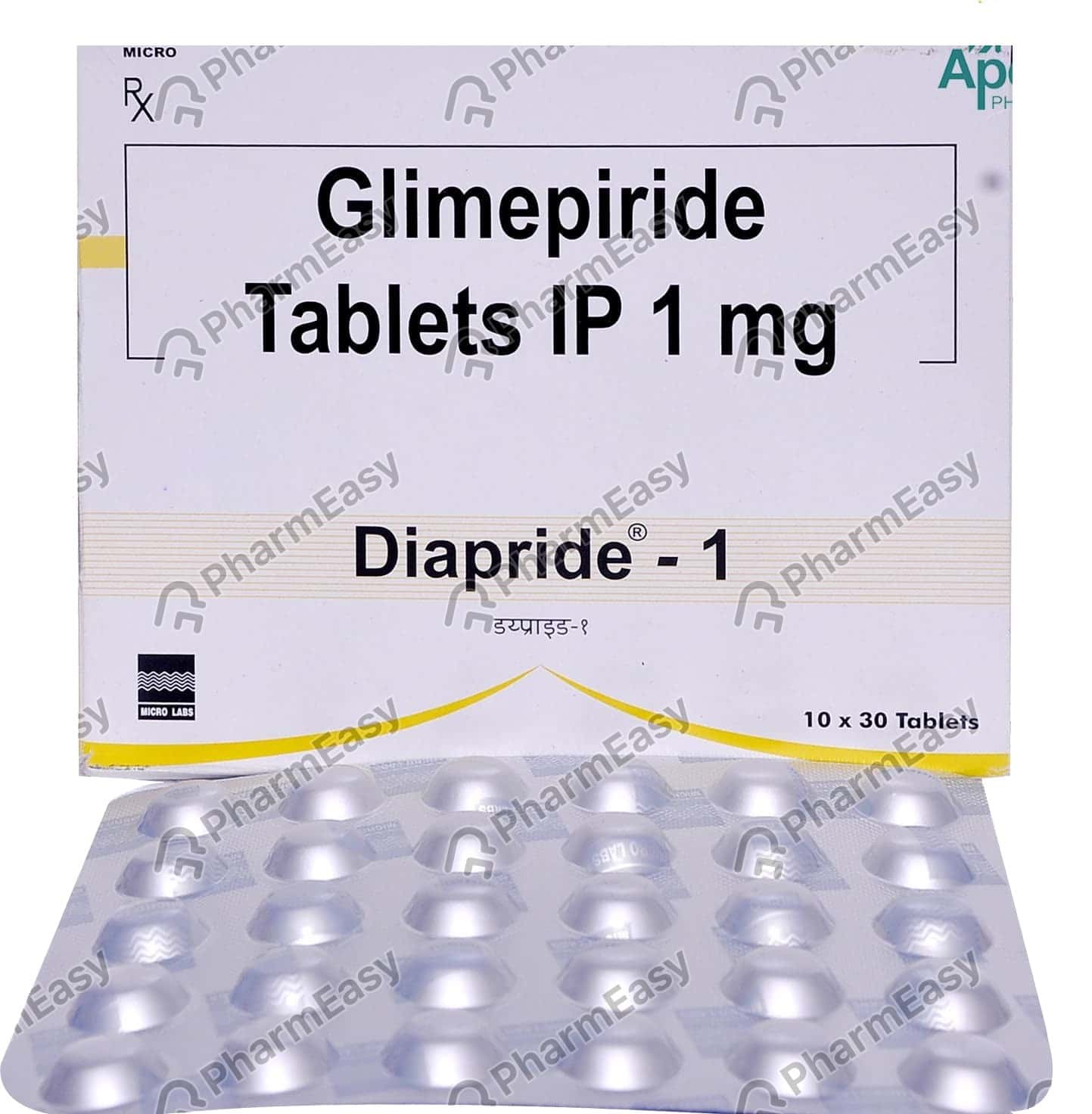 Diapride 1 MG Tablet (30): Uses, Side Effects, Price & Dosage | PharmEasy