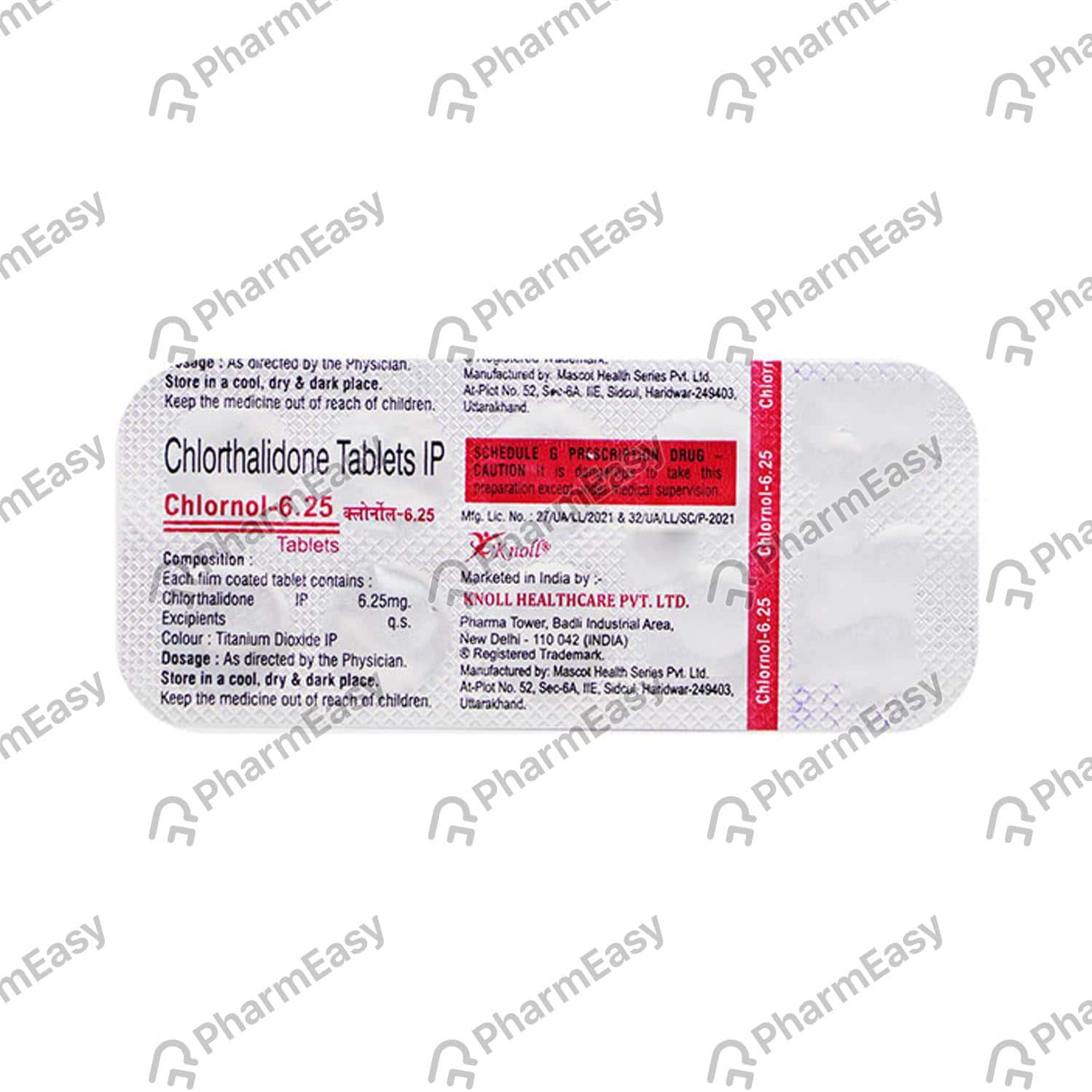 Chlornol 6.25 MG Tablet (10): Uses, Side Effects, Price & Dosage ...