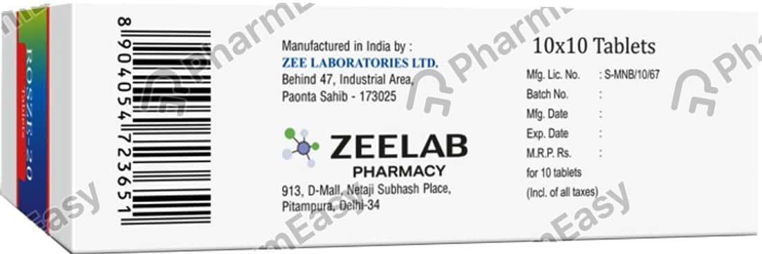 Rosze 20 MG Tablet (10): Uses, Side Effects, Price & Dosage | PharmEasy