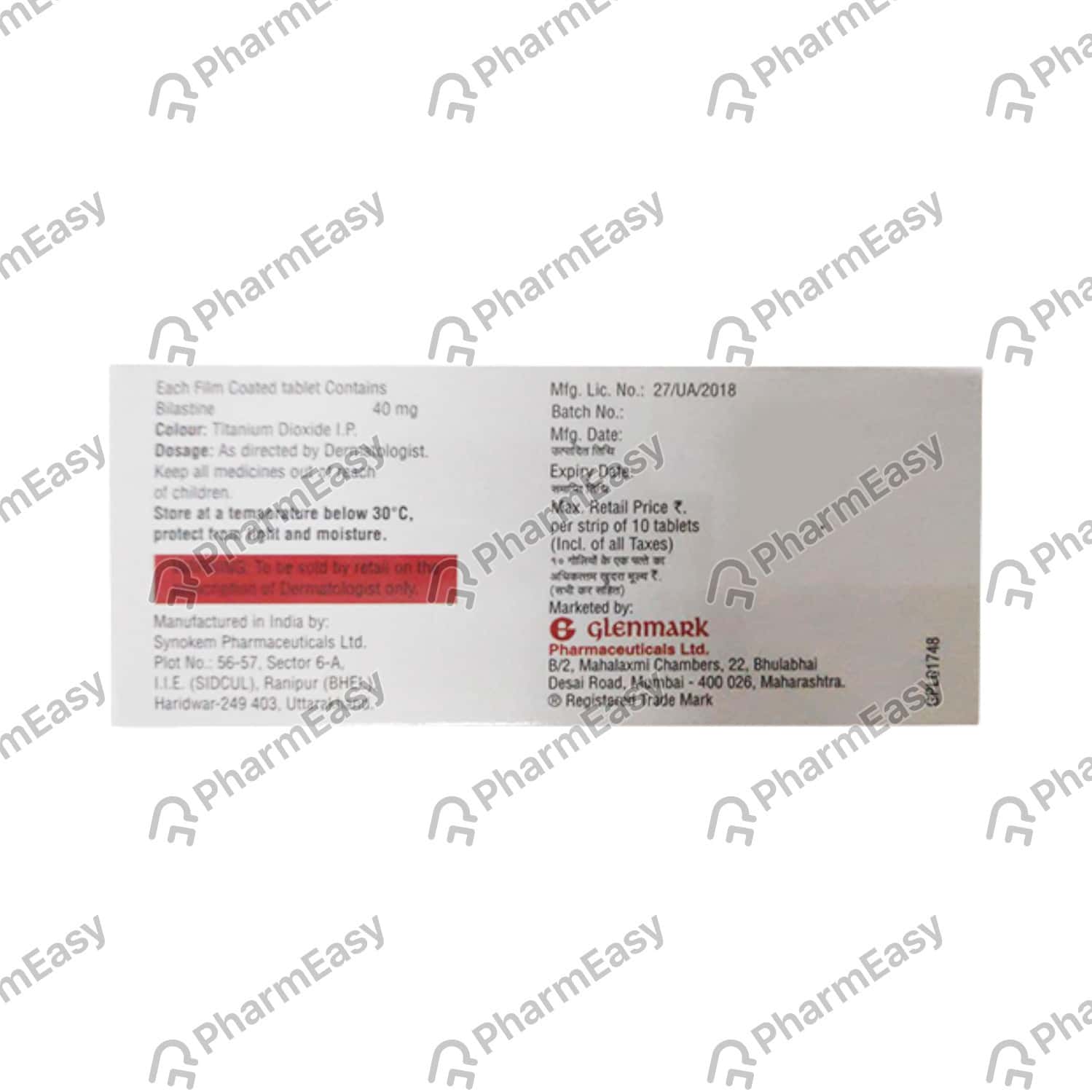 Beltas Forte 40 MG Tablet (10): Uses, Side Effects, Price & Dosage ...