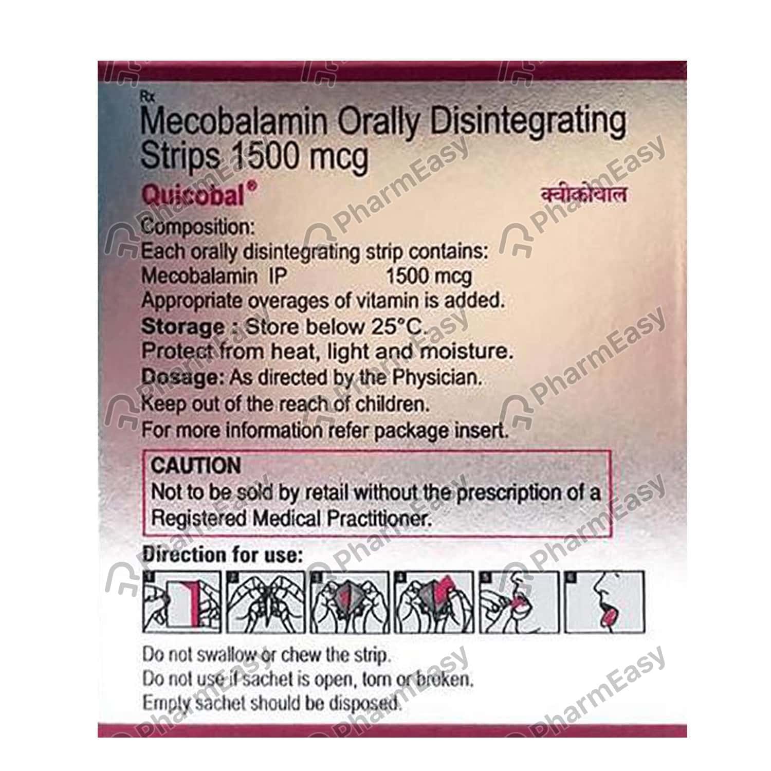 Buy Quicobal 1500 MCG Orally Disintegrating Strip (1) Online at Flat 18 ...
