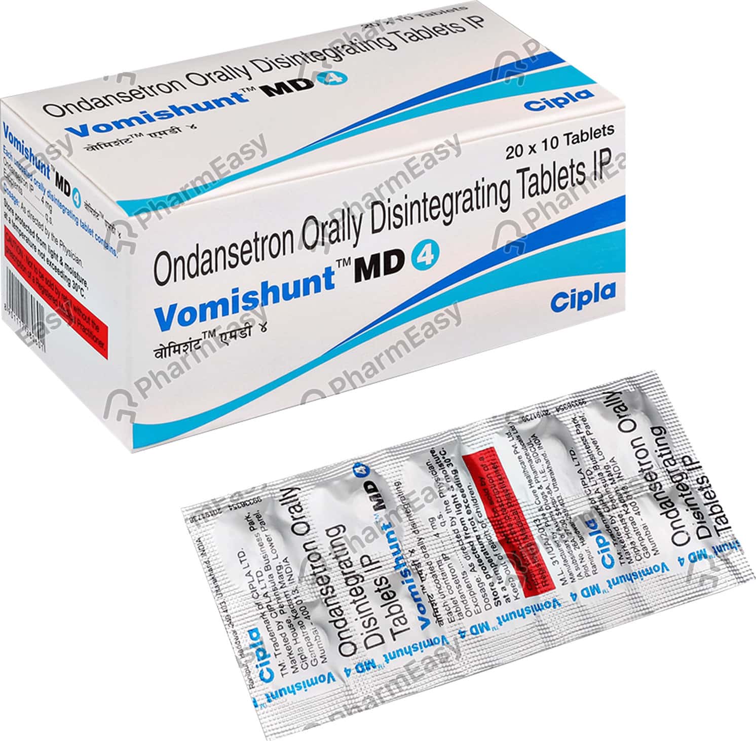 Vomishunt Md 4 MG Tablet (10): Uses, Side Effects, Price & Dosage ...
