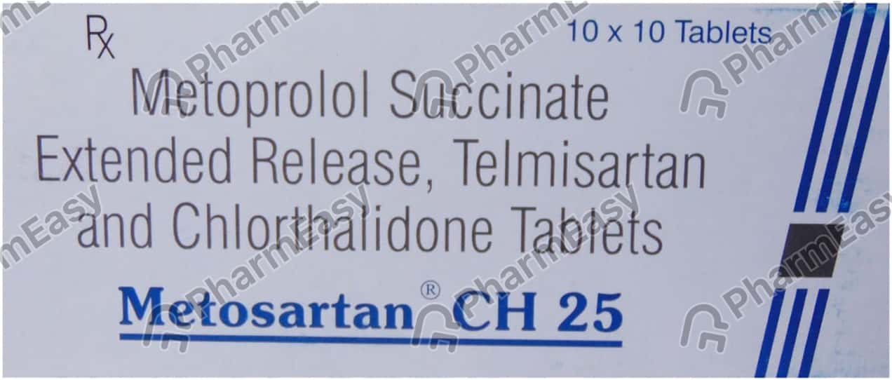 Metosartan Ch 25mg Strip Of 10 Tablets: Uses, Side Effects, Price ...