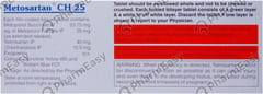 Metosartan CH 25 Tablet: Uses, Side-effects, Price, Dosage & More Info ...