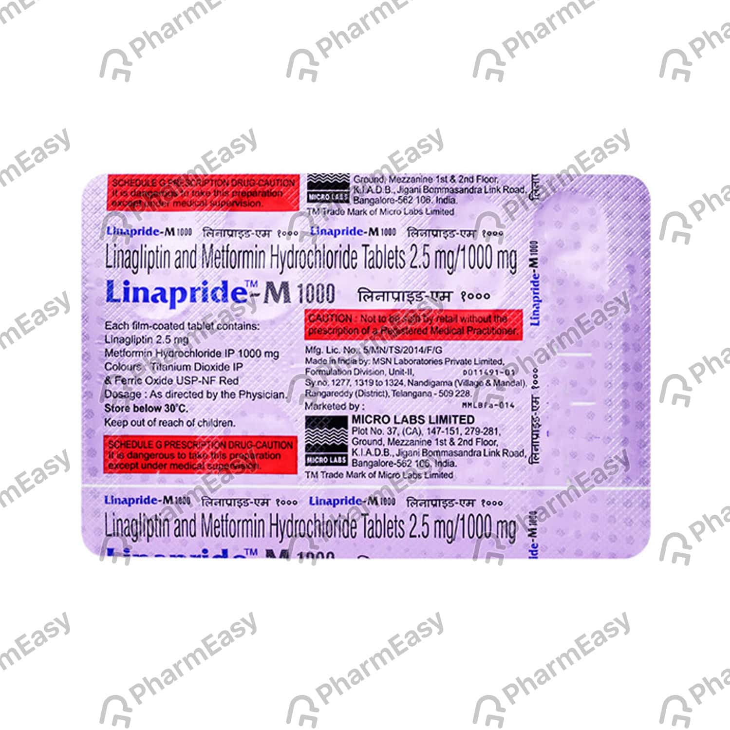 Linapride Dm 1000mg Strip Of 10 Tablets: Uses, Side Effects, Price ...