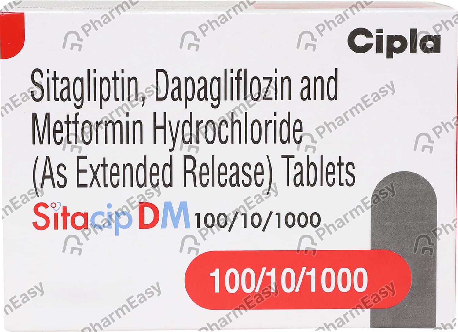 Sitacip Dm 100/10/1000mg Strip Of 10 Tablets: Uses, Side Effects, Price ...