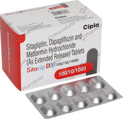 Sitacip Dm 100/10/1000mg Strip Of 10 Tablets: Uses, Side Effects, Price & Dosage | PharmEasy