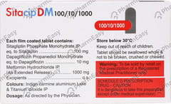 Sitacip Dm 100/10/1000mg Strip Of 10 Tablets: Uses, Side Effects, Price ...