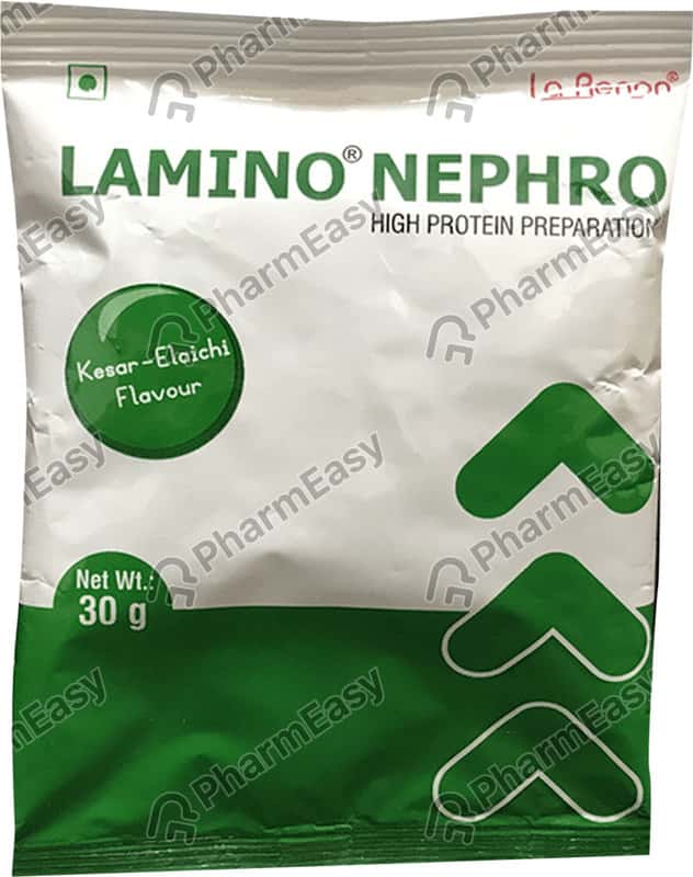 Buy LAMINO NEPHRO KESAR ELAICHI FLAVOUR SACHET OF 30GM ORAL POWDER ...